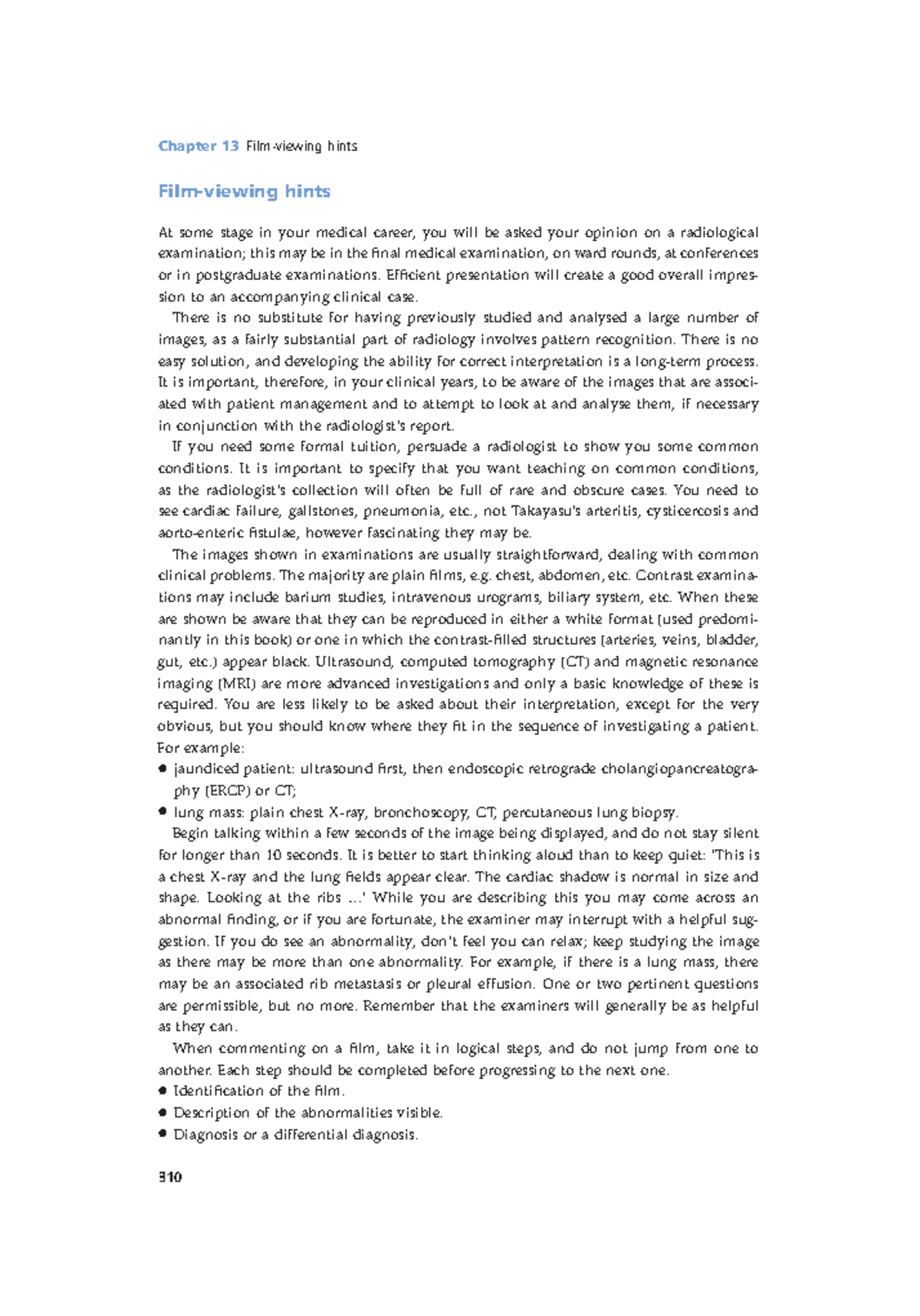 Radiology Lecture Notes pdf (104) - Chapter 13 Film-viewing hints 310 ...