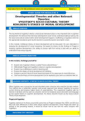 PROF ED 102 CHILD AND ADOLESCENT LEARNERS AND LEARNING STUDY GUIDE - FM ...