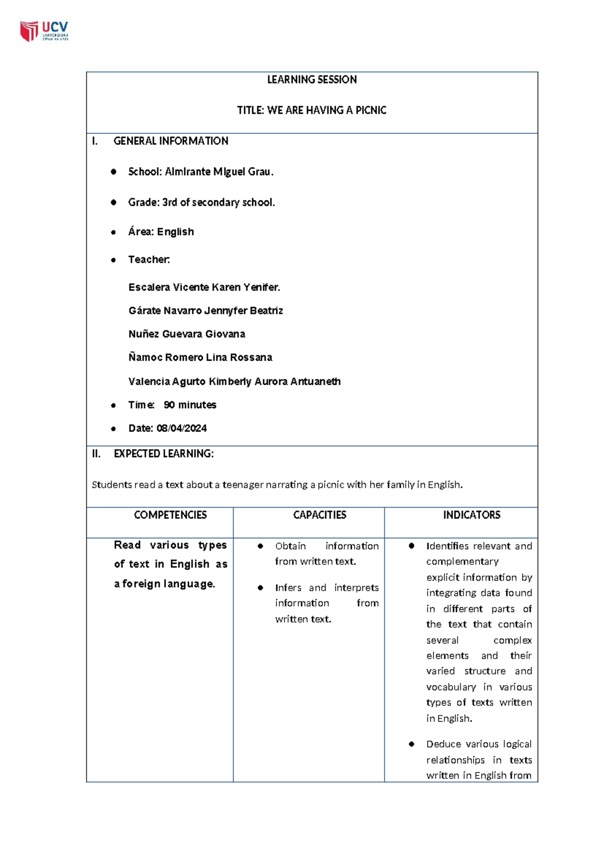 Template Session - Grupal Writing Sesion (1) - LEARNING SESSION TITLE ...