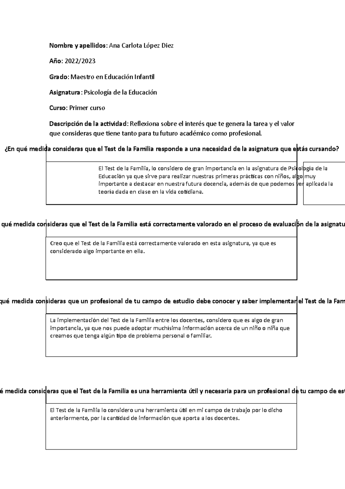 Tarea Optativa. FASE 1. Autorregulación- Ana López Diez - Psicología de ...