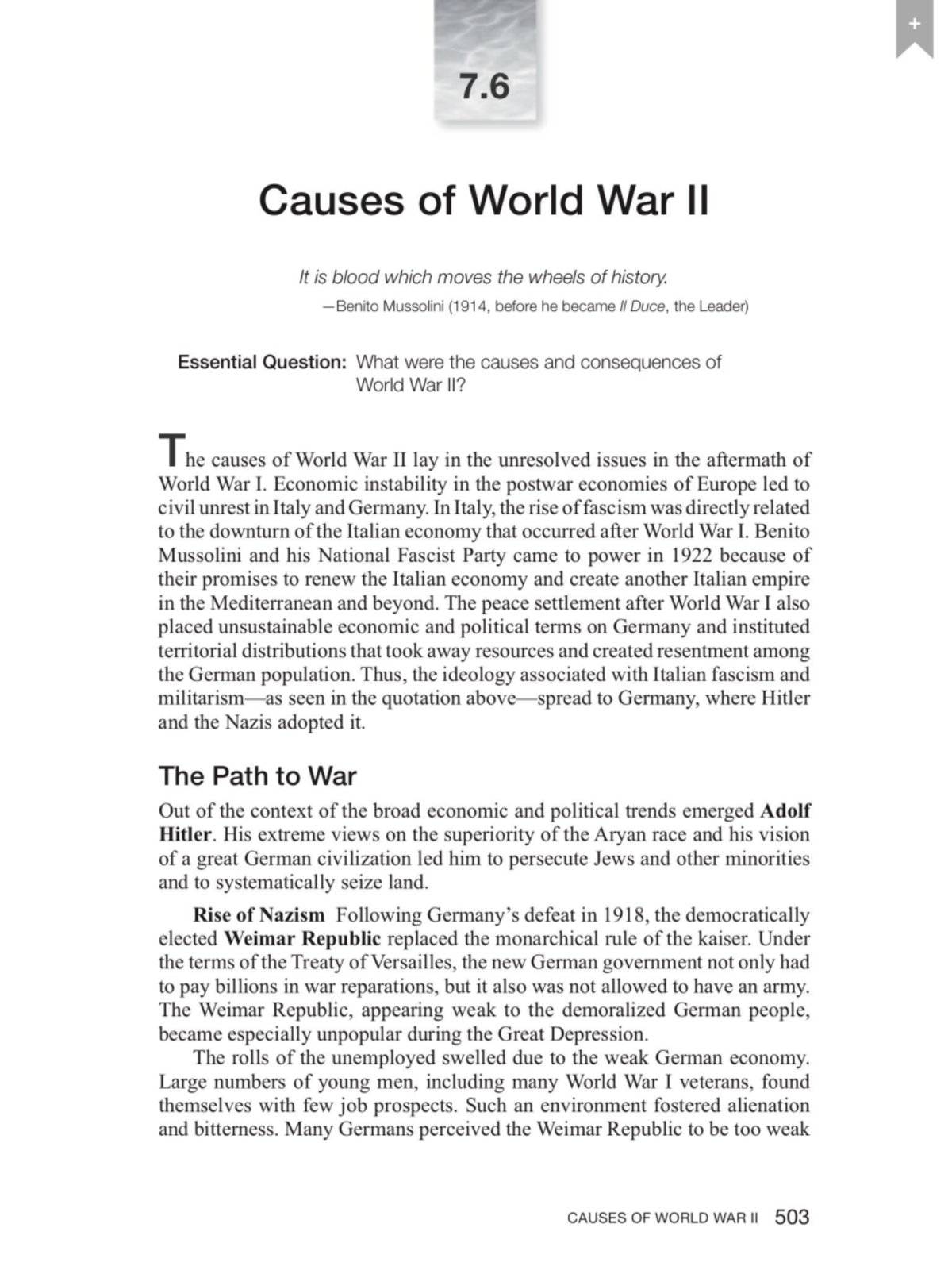 Amsco Topic 7.6 Causes of WWII - HIST 2322 - Studocu