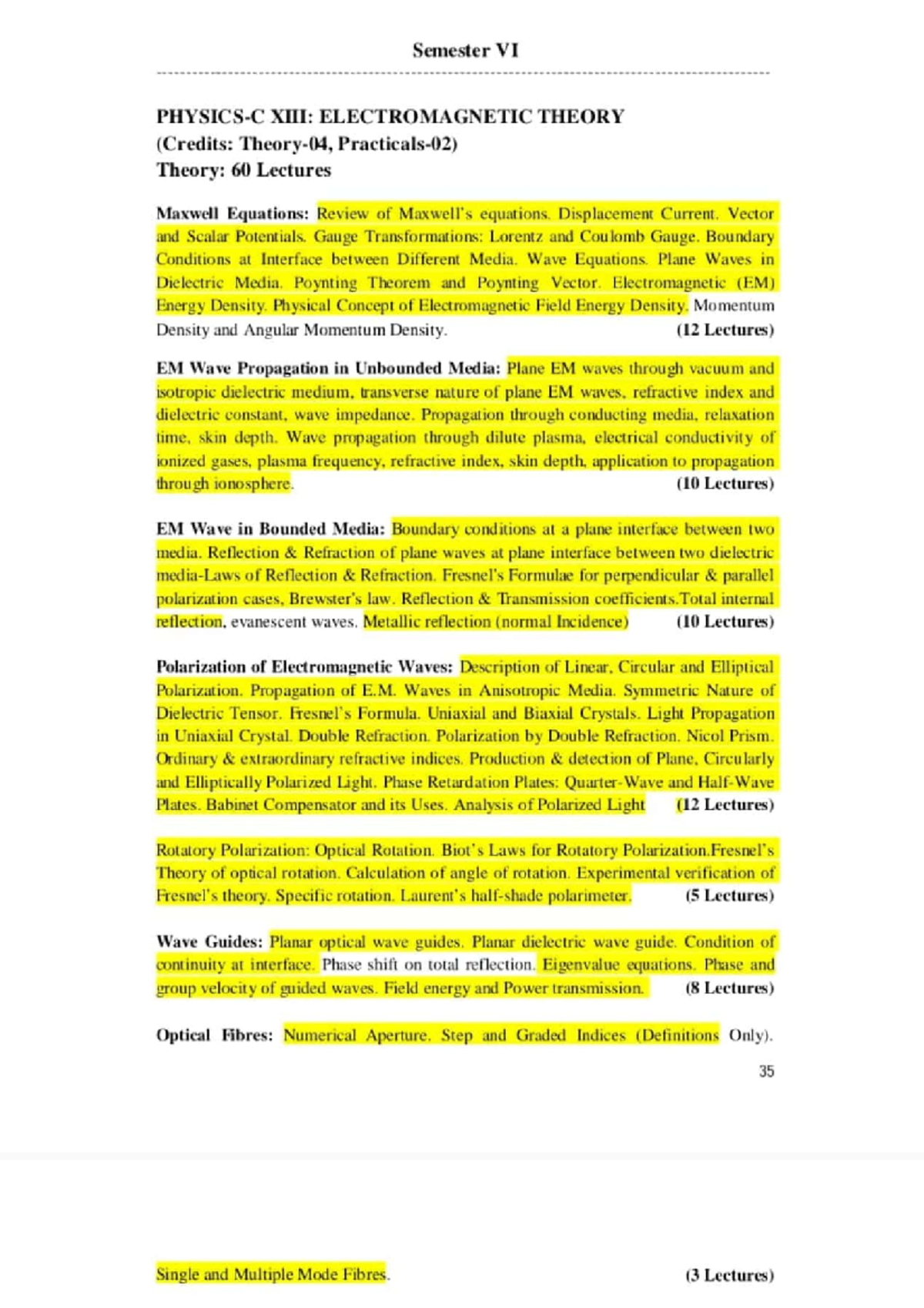 Electromagnetic Theory - Bsc (H) Physics - Studocu