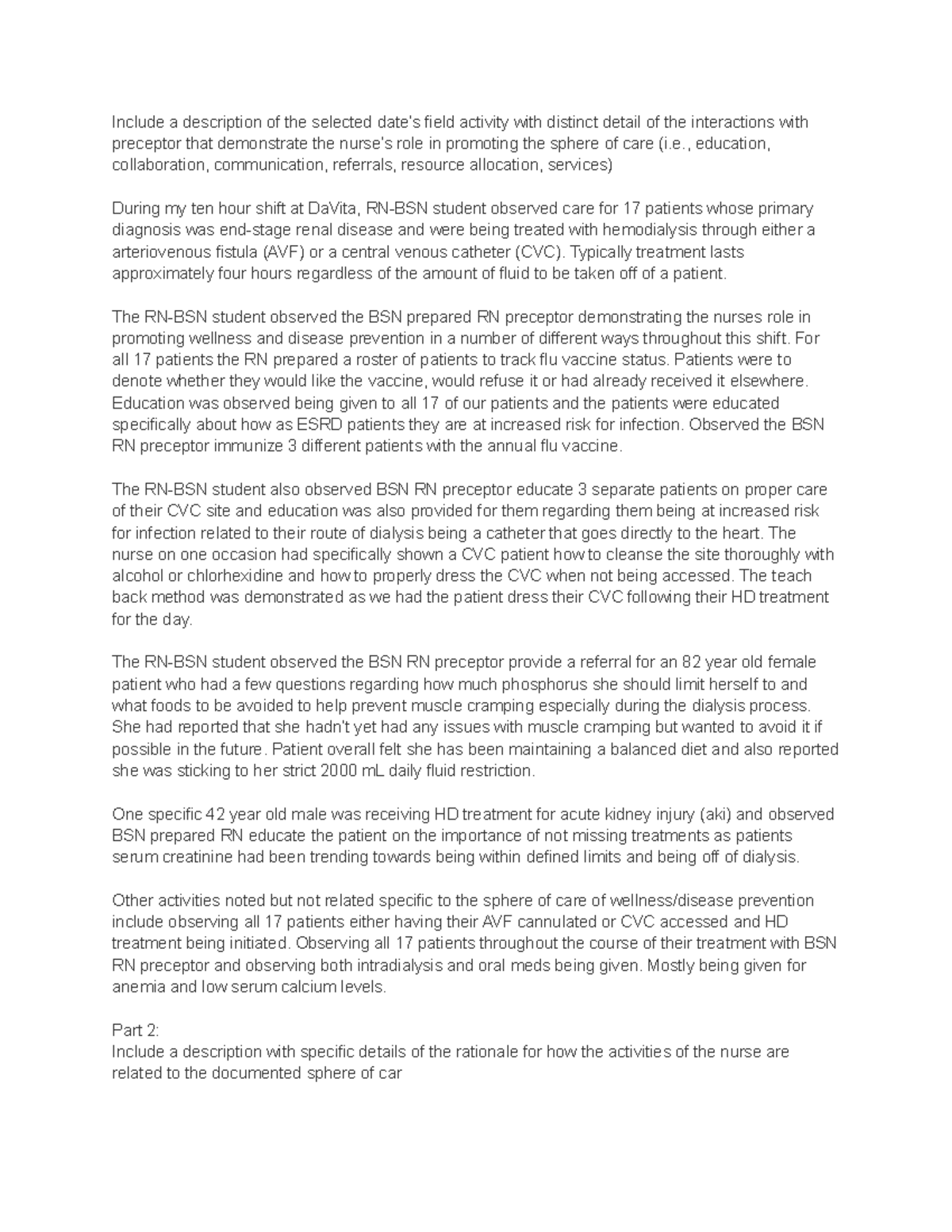 2nd fe submission 224, 10 23 - Include a description of the selected ...