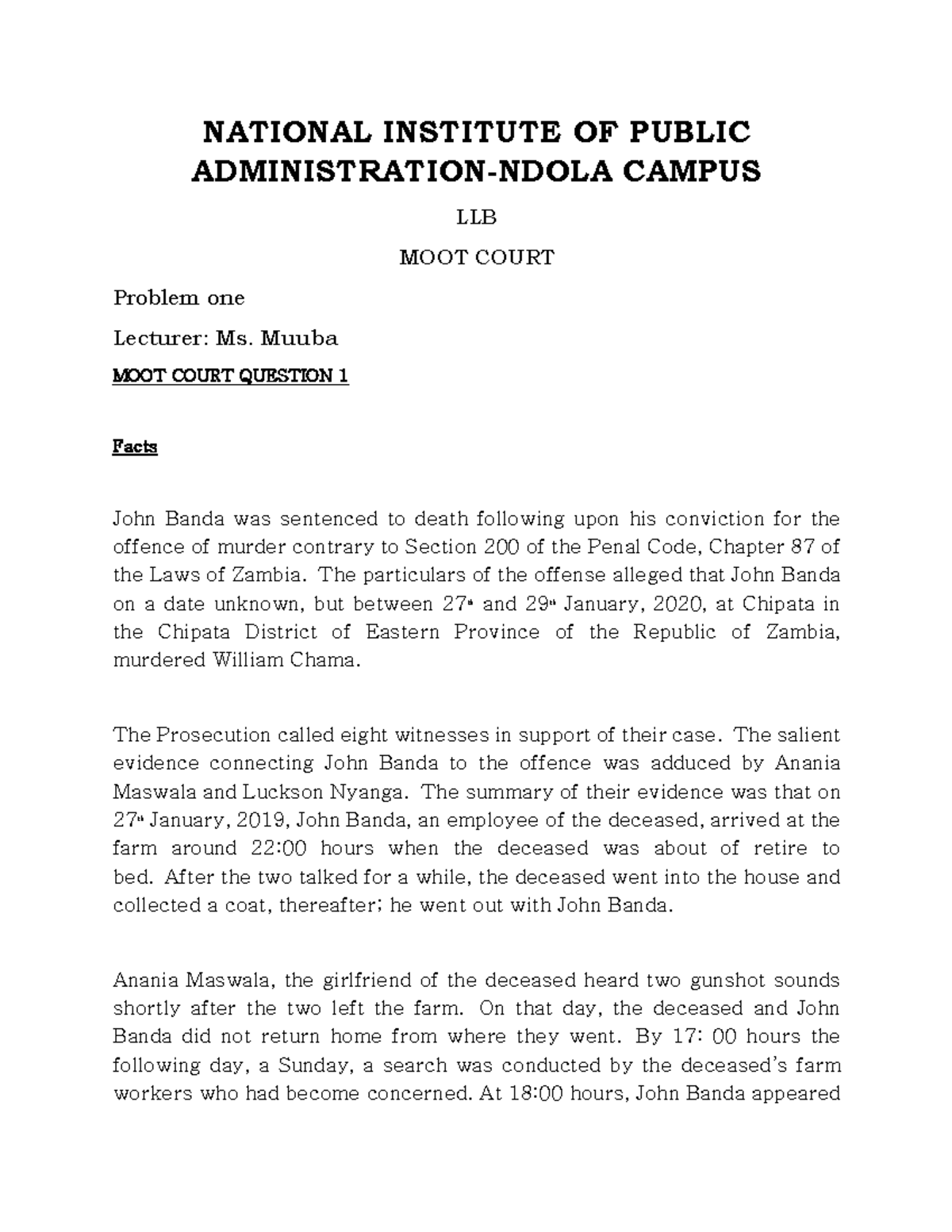 MOOT Court Questions - NATIONAL INSTITUTE OF PUBLIC ADMINISTRATION ...