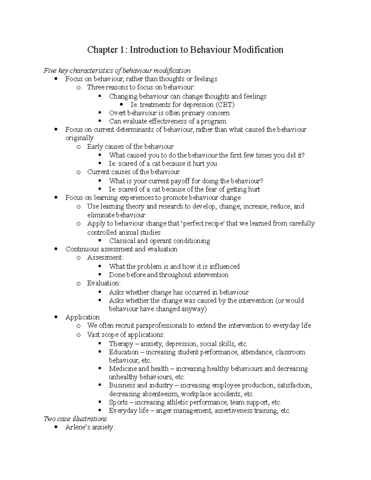 Chapter 1 - Introduction - treatments for depression (CBT) Overt ...