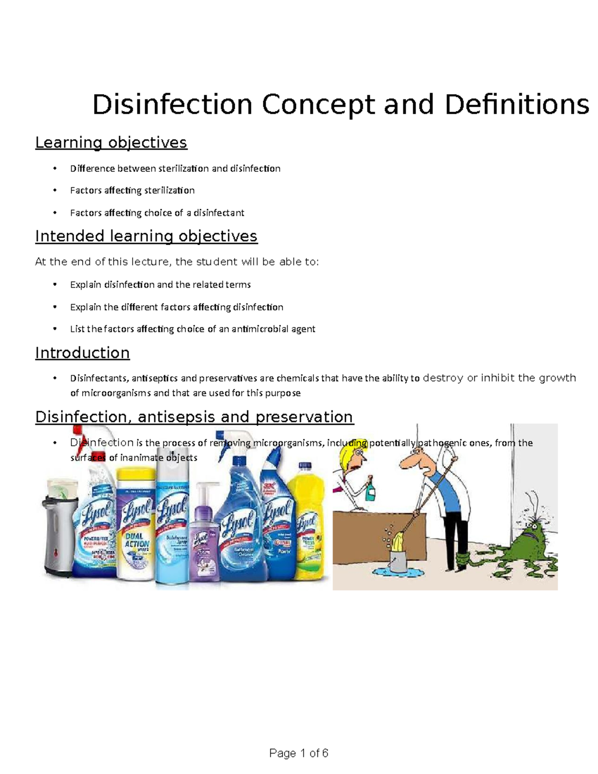 Chapter - 5 Disinfection concept and Definitions - Disinfection Concept ...