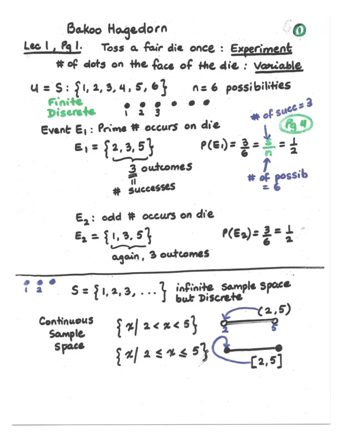 Probability class notes - AMS 110 - Studocu