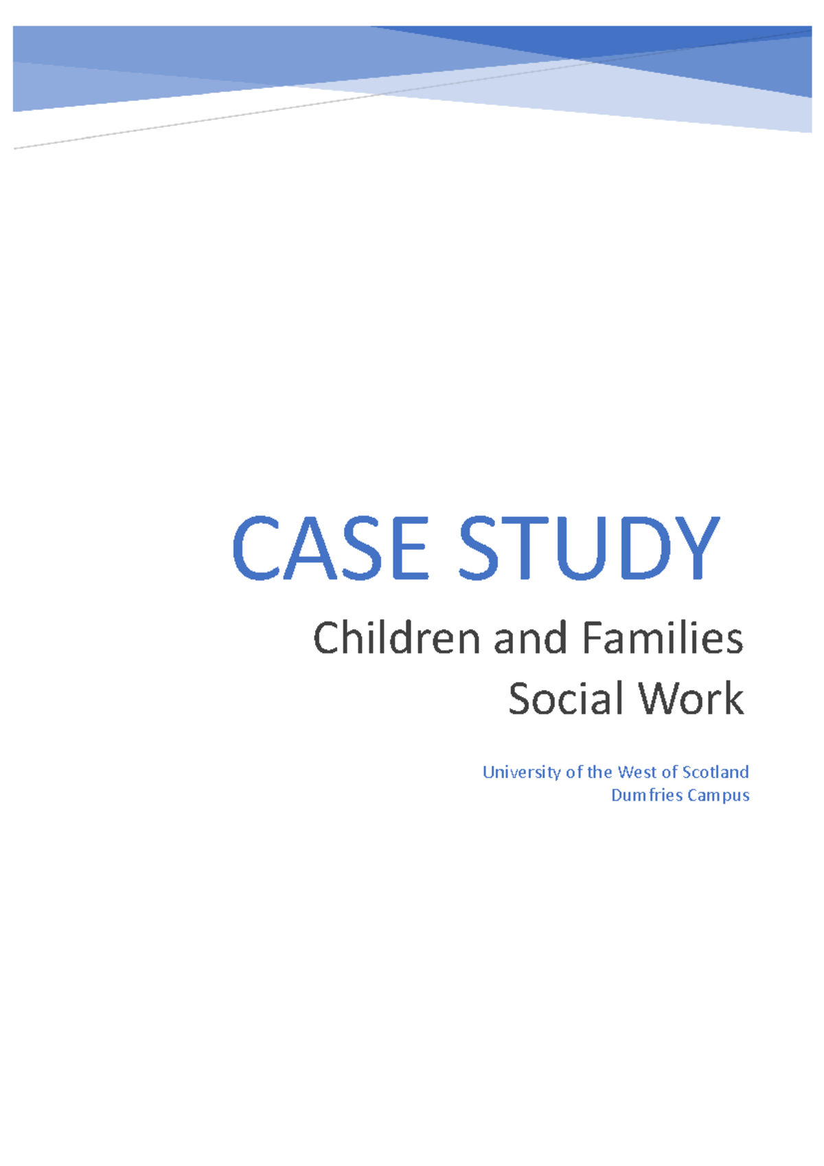 CASE Study Shirley-3 - Integrated social work report - University of ...