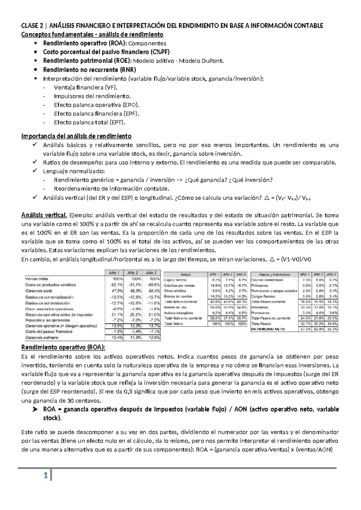 Clase 2: Análisis e interpretación del rendimiento - CLASE 2 | ANÁLISIS ...