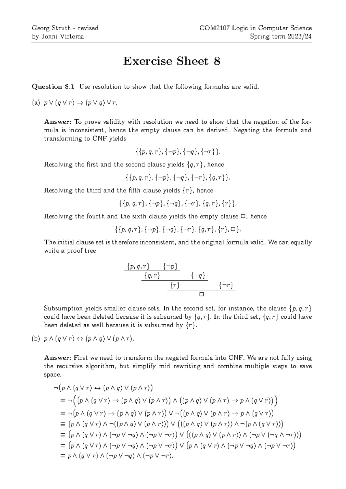 09 Exercise - Georg Struth - revised by Jonni Virtema COM2107 Logic in Computer Science Spring ...