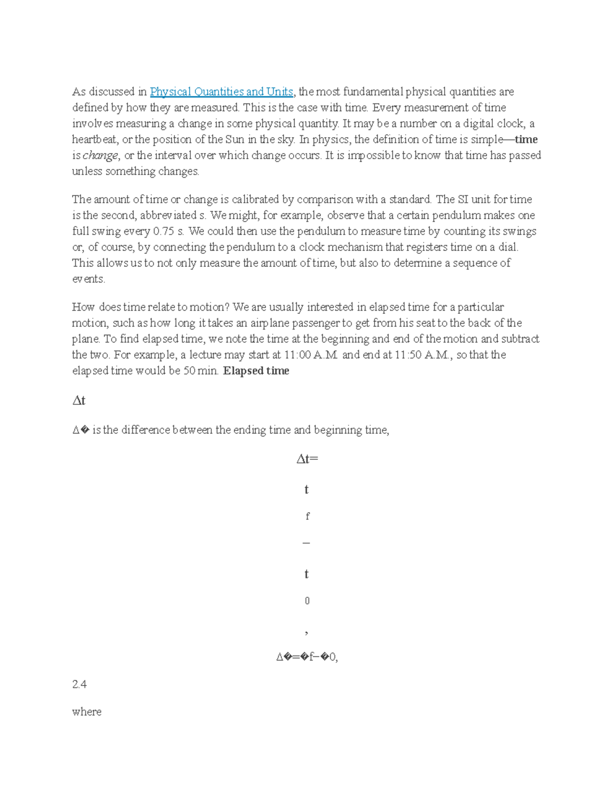 Time Velocity and speed - As discussed in Physical Quantities and Units ...