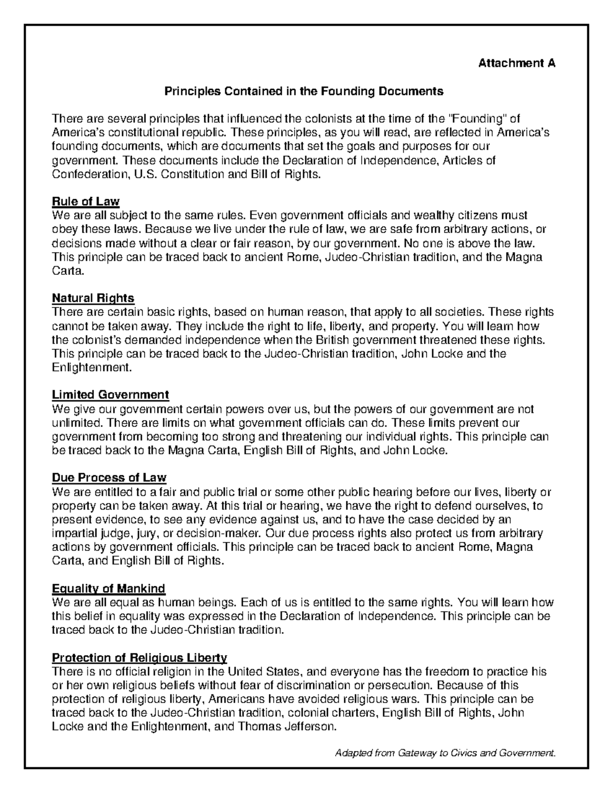 Principles contained - These principles, as you will read, are ...