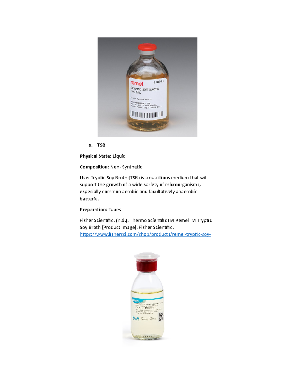 Culture Media Illustrations and it's description - a. TSB Physical ...