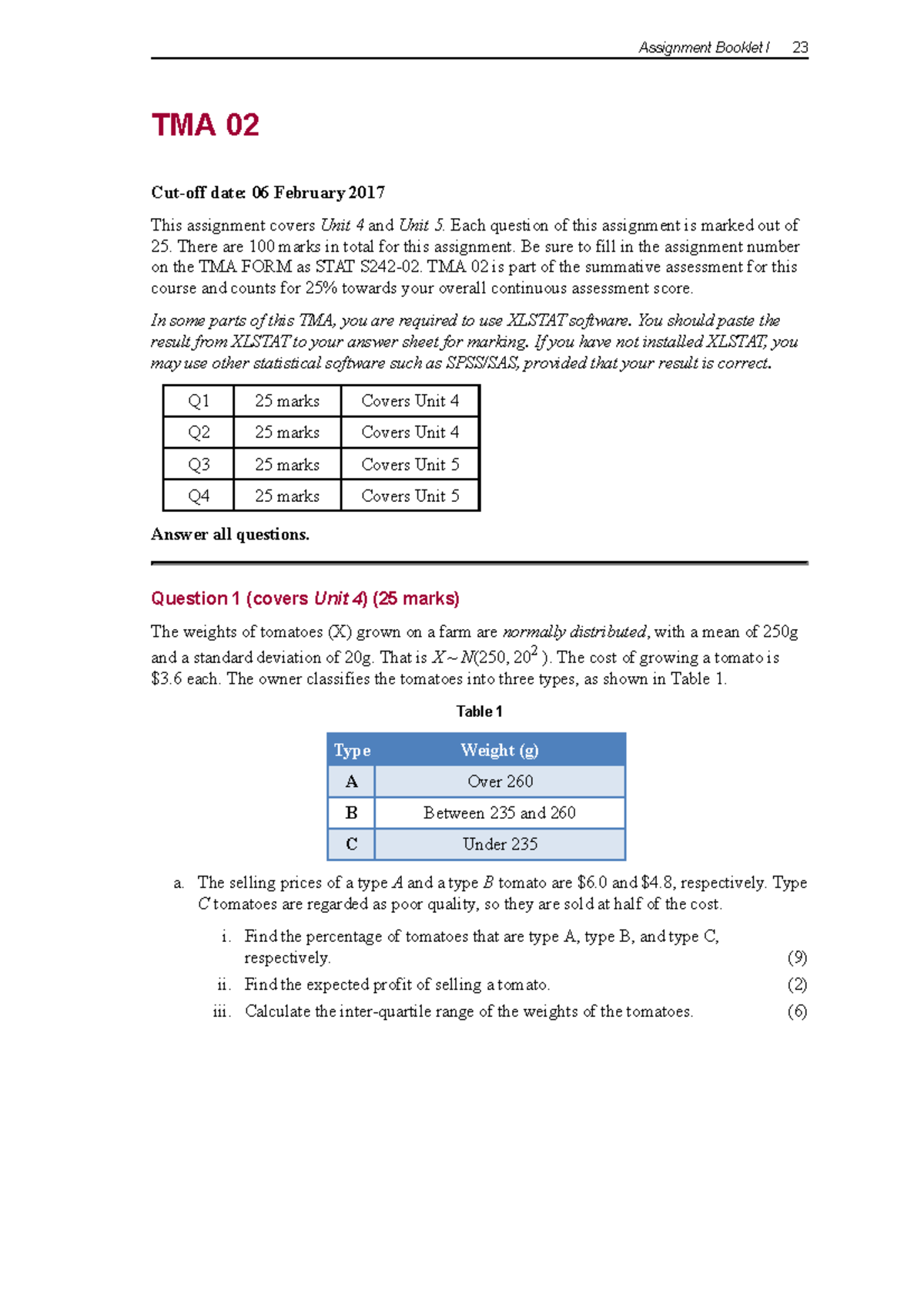 TMA 02 - Edited by Mr Horace Chan - TMA 02 Cut-off date: 06 February ...