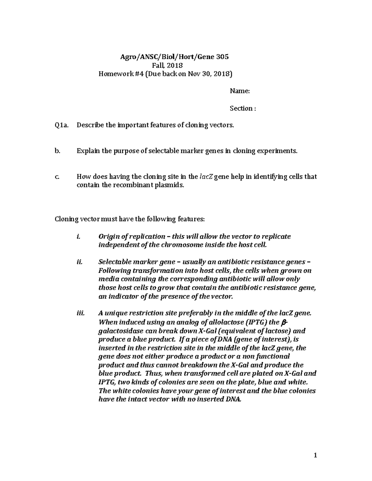 Homework #4 Key - answer key - 305 Fall, 2018 Homework (Due back on Nov ...