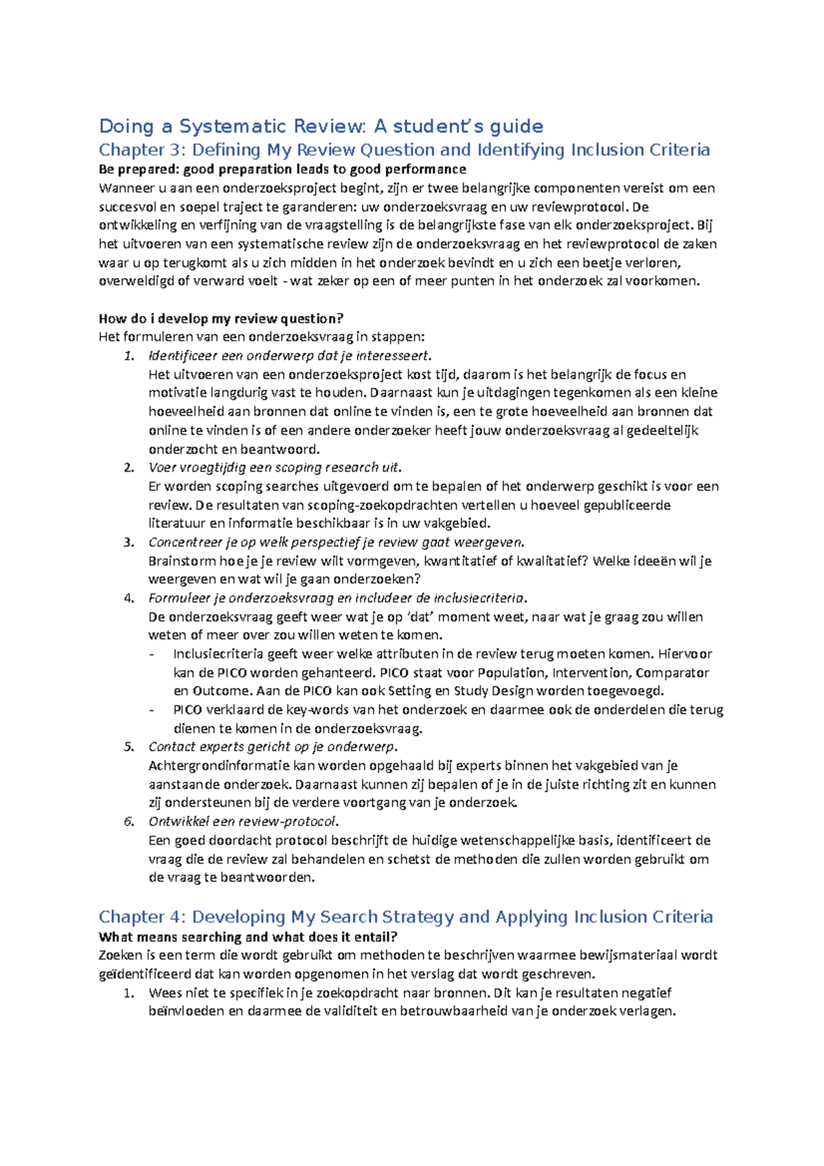 Doing a Systematic Review; A Student's Guide - Doing a Systematic ...