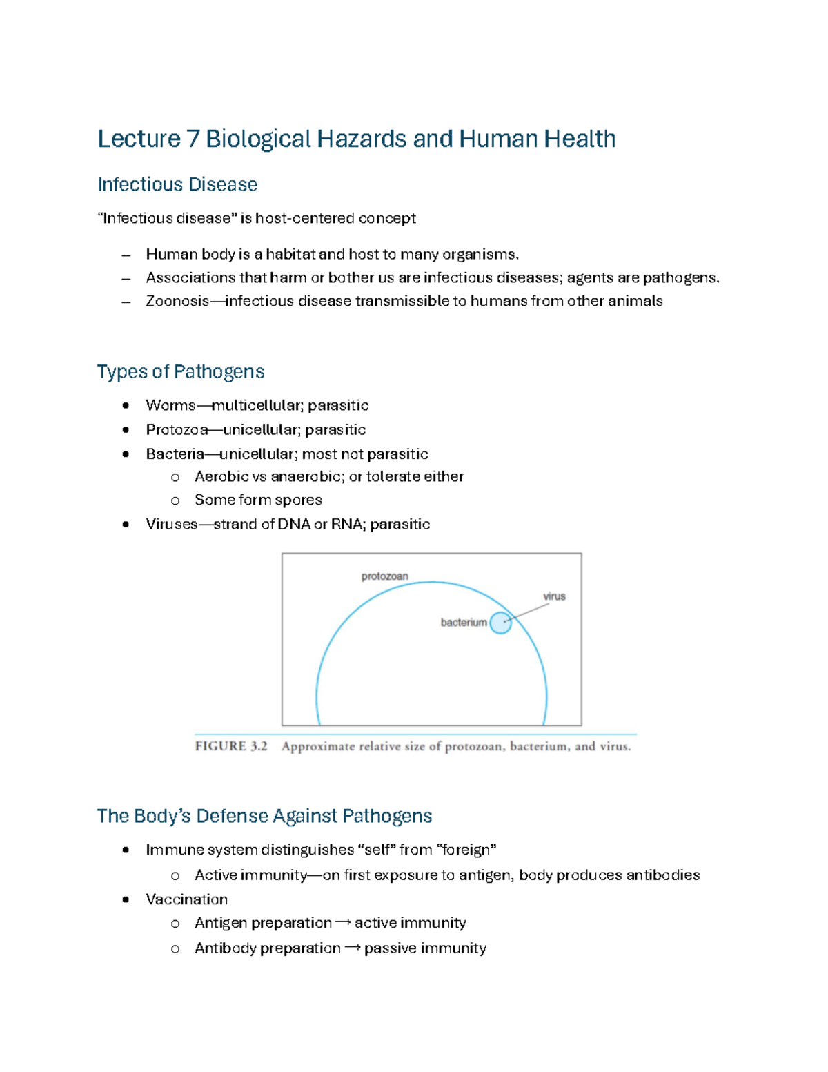 Lecture 7 Biological Hazards and Human Health - Associations that harm ...