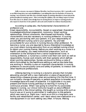 Milestone 2 - Nursing management of ALS is mainly based on symptom ...