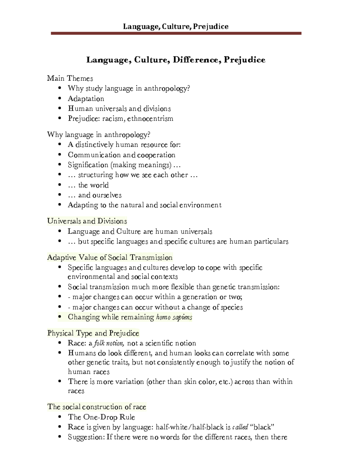 LanguageCulture - ! Language,(Culture,(Prejudice! Language, Culture ...