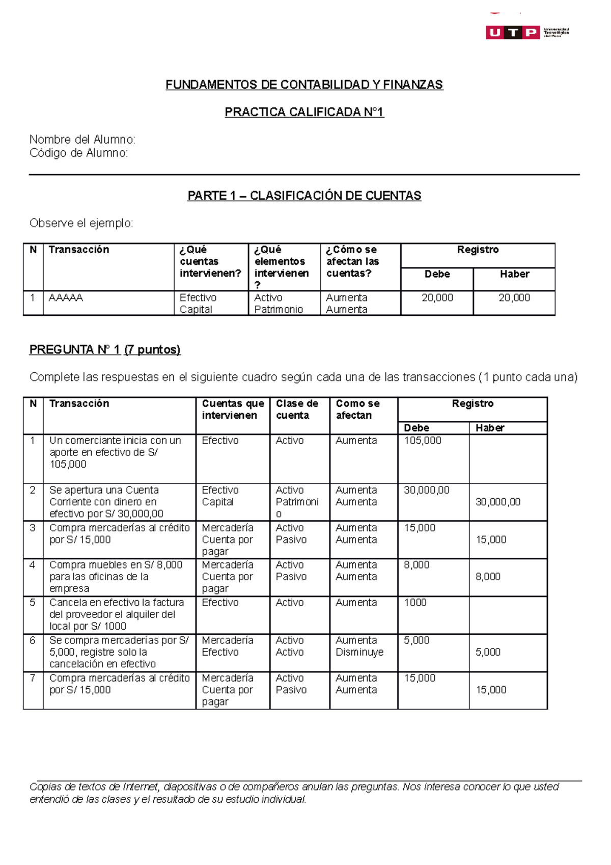 PC1 04N - PC1 ciclo 2 agosto, equivale 15% nota de ciclo - FUNDAMENTOS ...