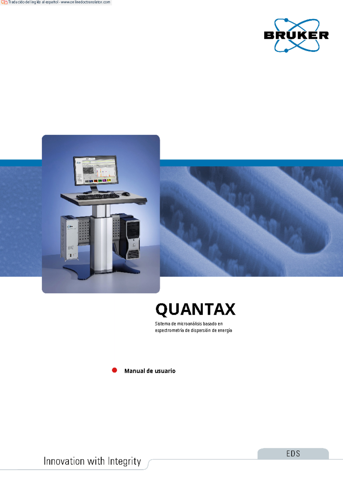 Man Quantax en[001-097] - QUANTAX Sistema de microanálisis basado en espectrometría de ...