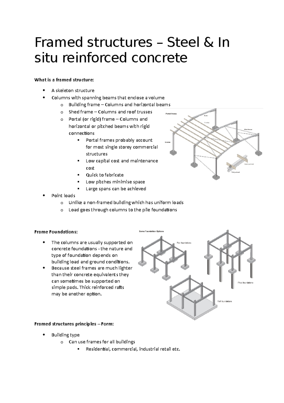 Lecture 7 - Framed structures - Framed structures – Steel & In situ ...