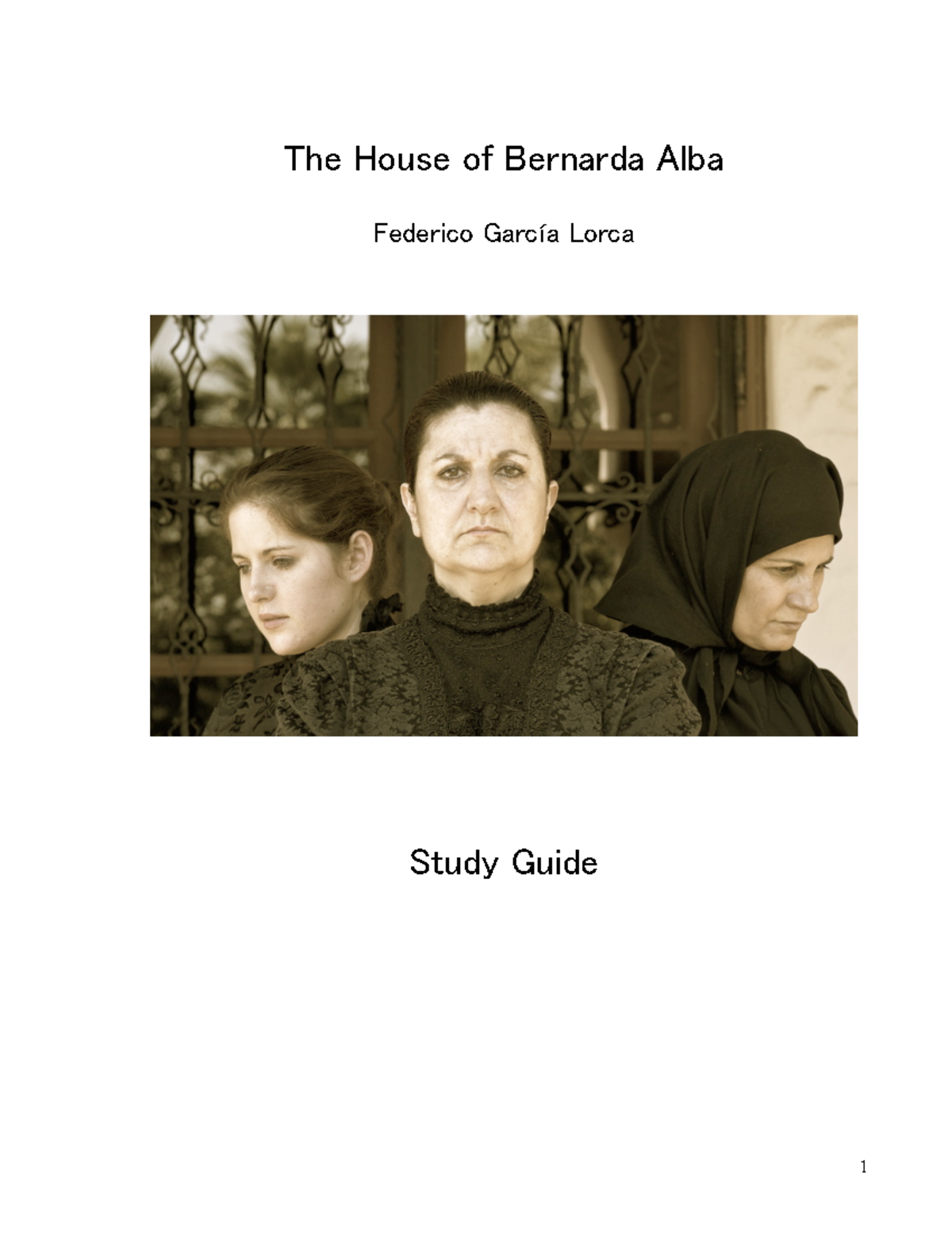 The House of Bernarda Alba Study Guide - The House of Bernarda Alba ...