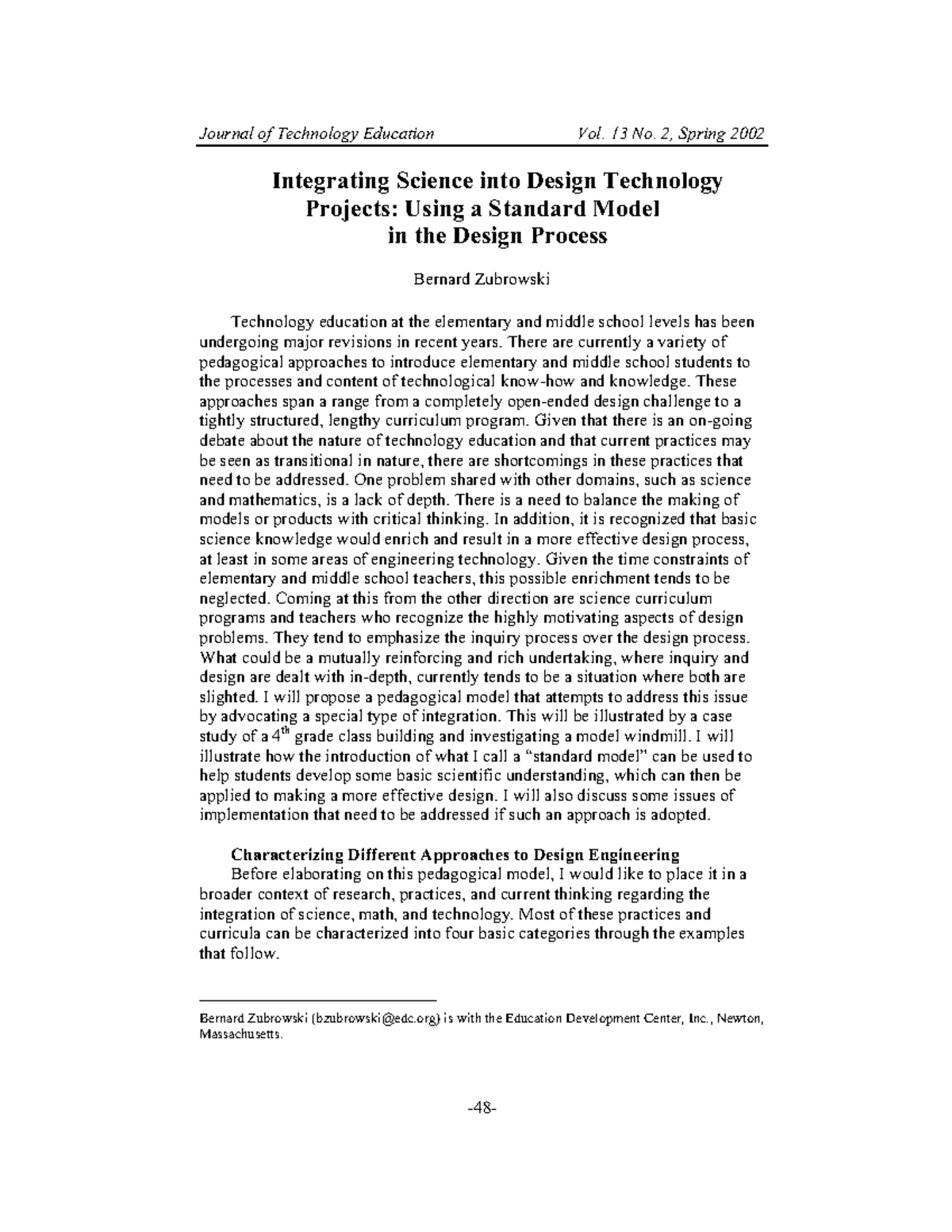 EJ646592 - hope - Integrating Science into Design Technology Projects ...