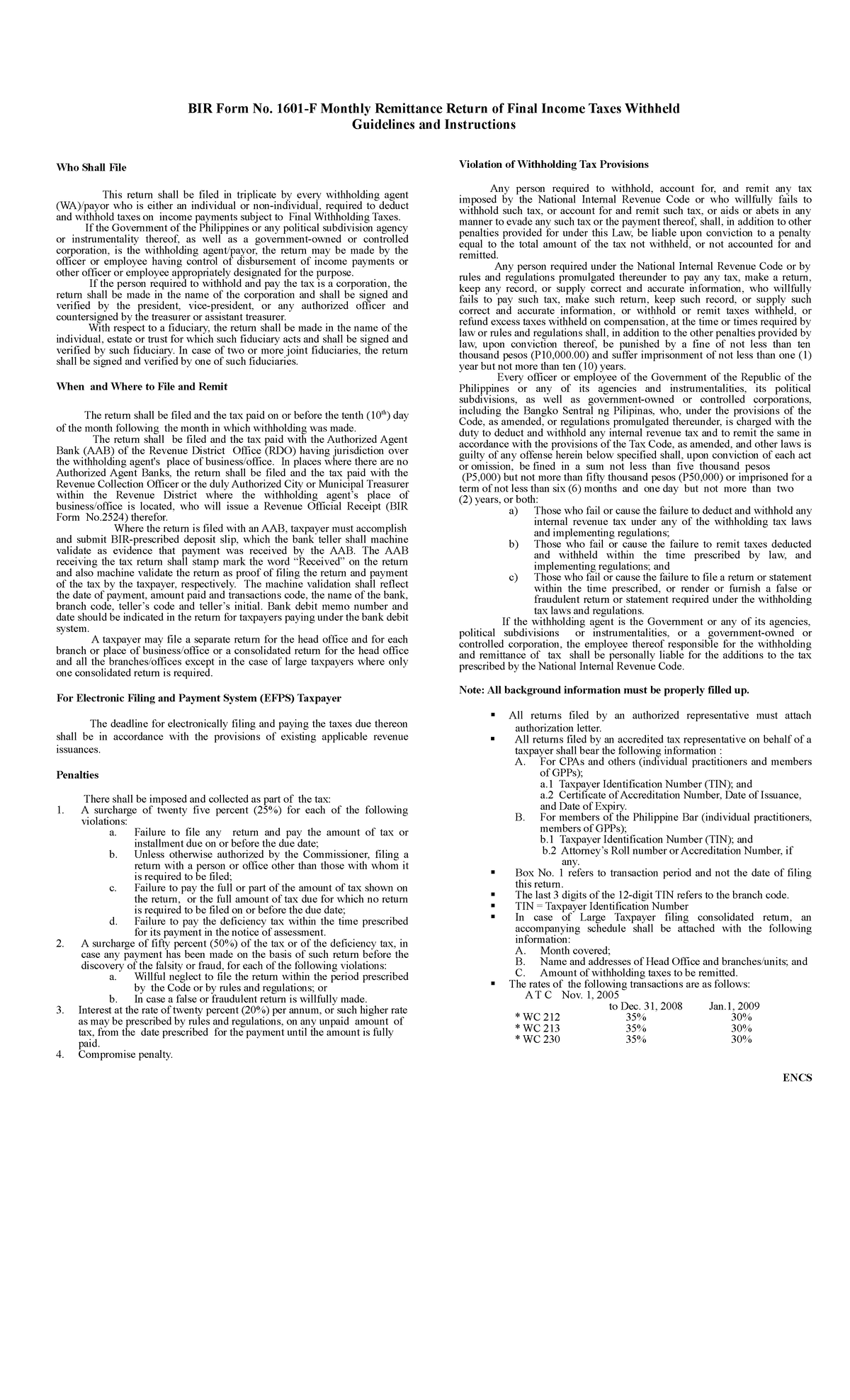 1601F-LCBA - management accounting 101 - BIR Form No. 1601-F Monthly ...