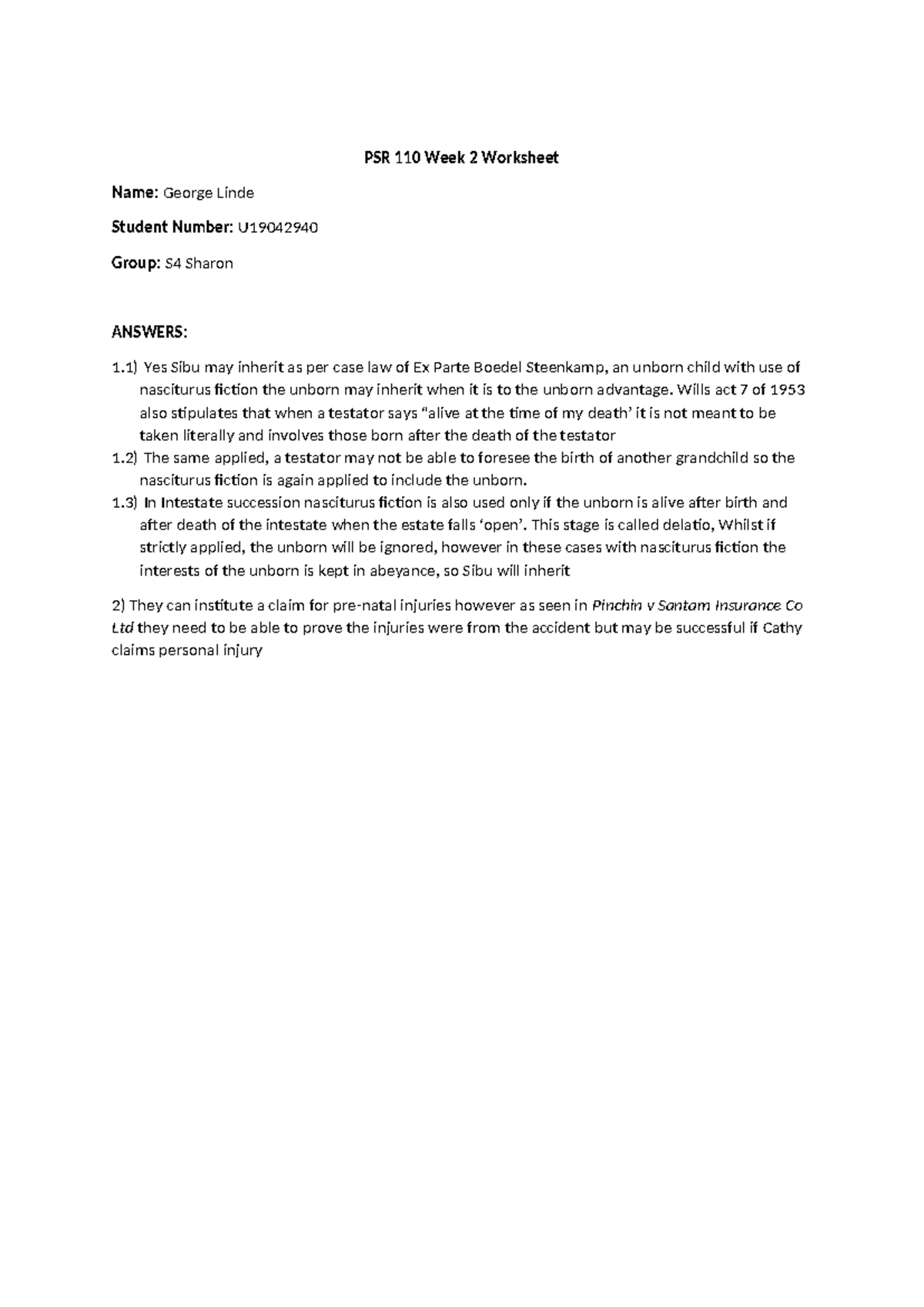 PSR 110 Week 2 Worksheet - PSR 110 Week 2 Worksheet Name: George Linde ...