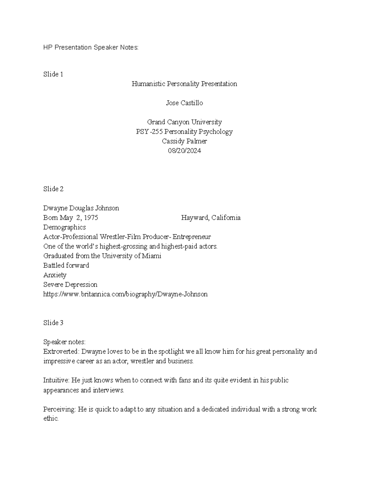 HP Presentation Speaker Notes - HP Presentation Speaker Notes: Slide 1 ...