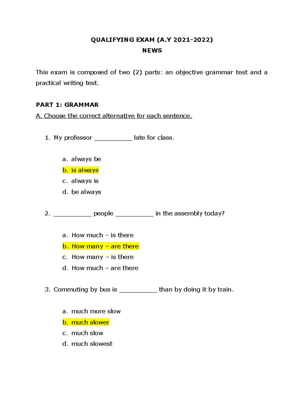 [NEWS] Draft Qualifying Exam for Vol 15 - QUALIFYING EXAM (A 2021-2022 ...