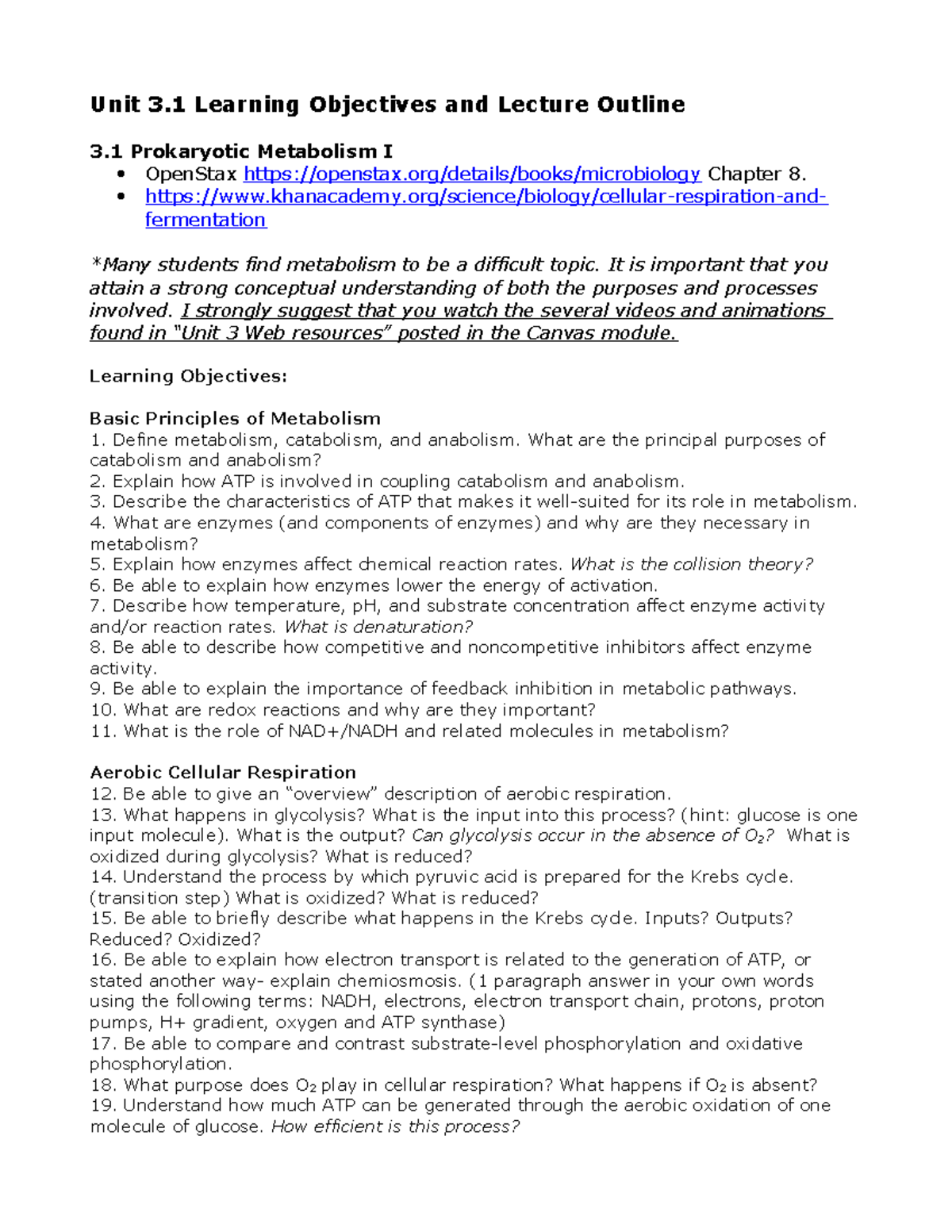 3.1 Learning Objectives + notes - Unit 3 Learning Objectives and ...