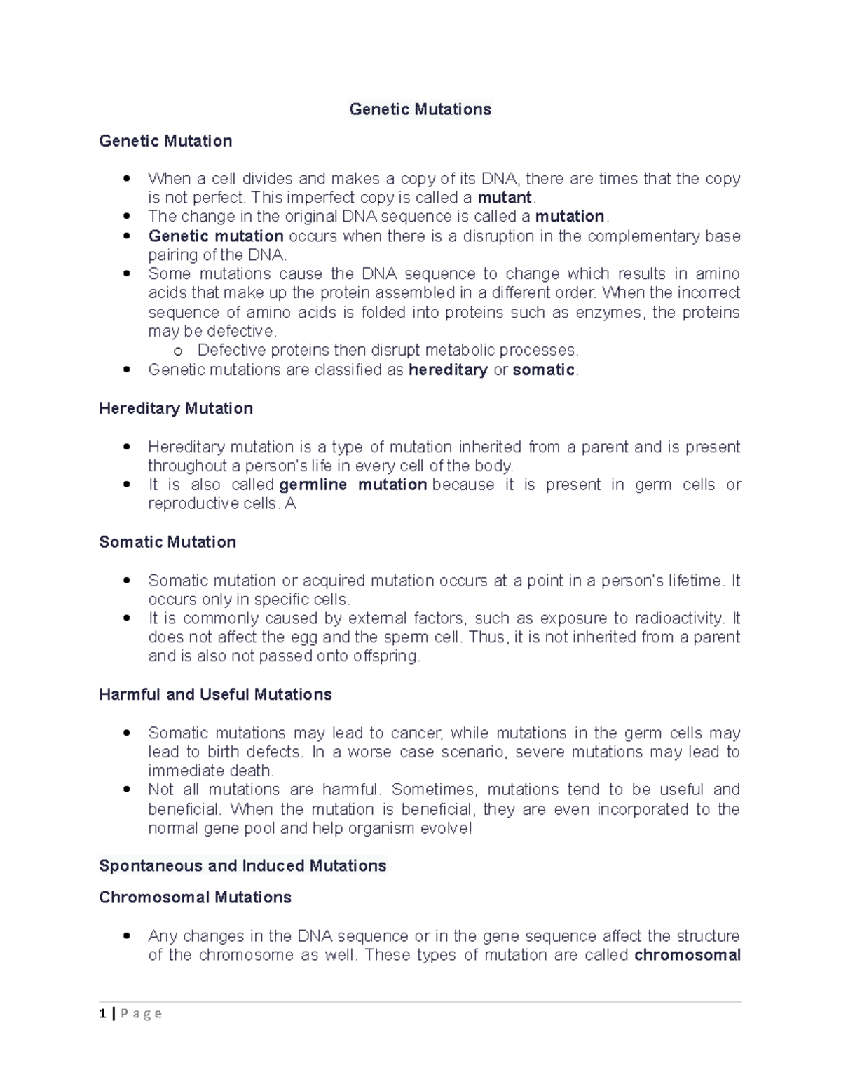 Genetic Mutations - Genetic Mutations Genetic Mutation When a cell ...