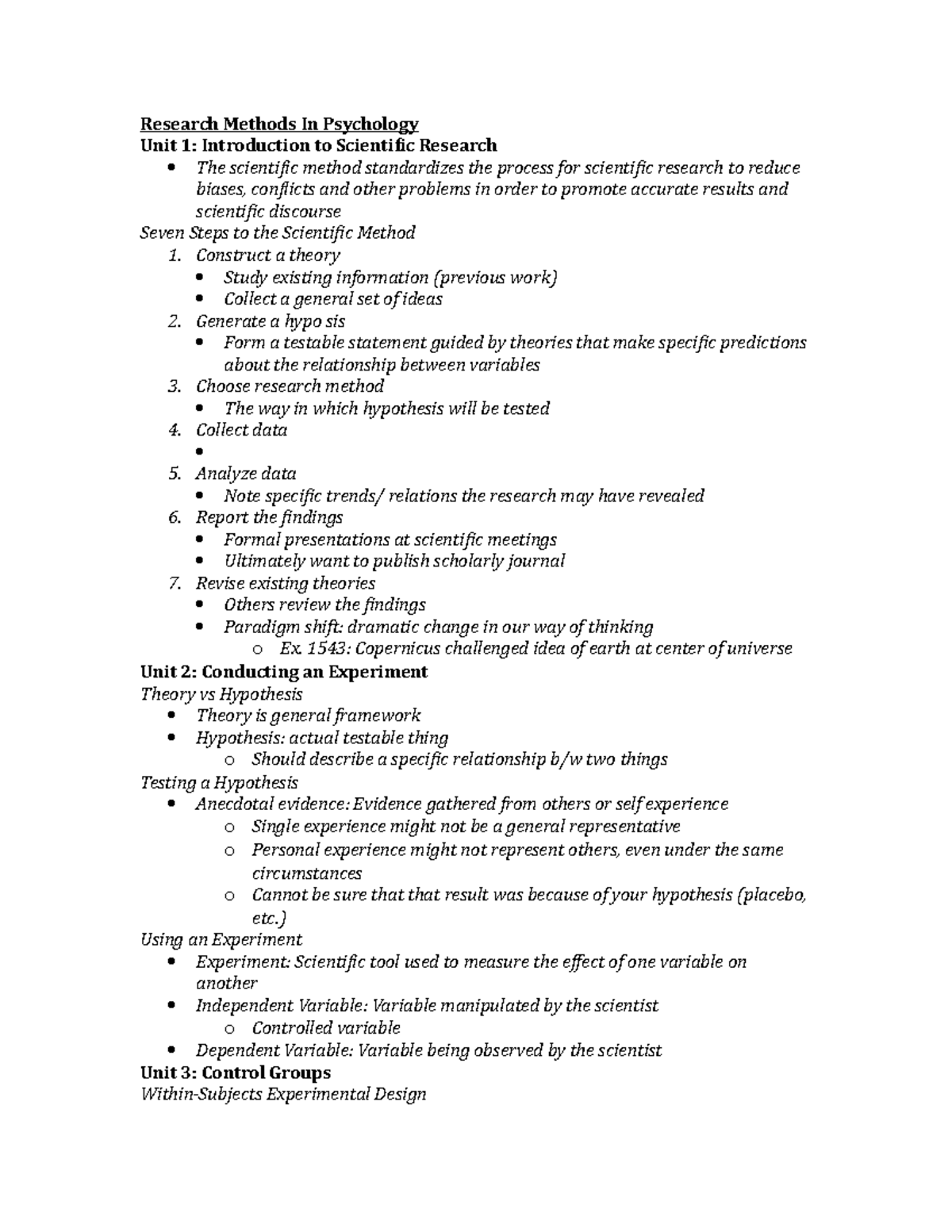 Research methods - Construct a theory Study existing information ...