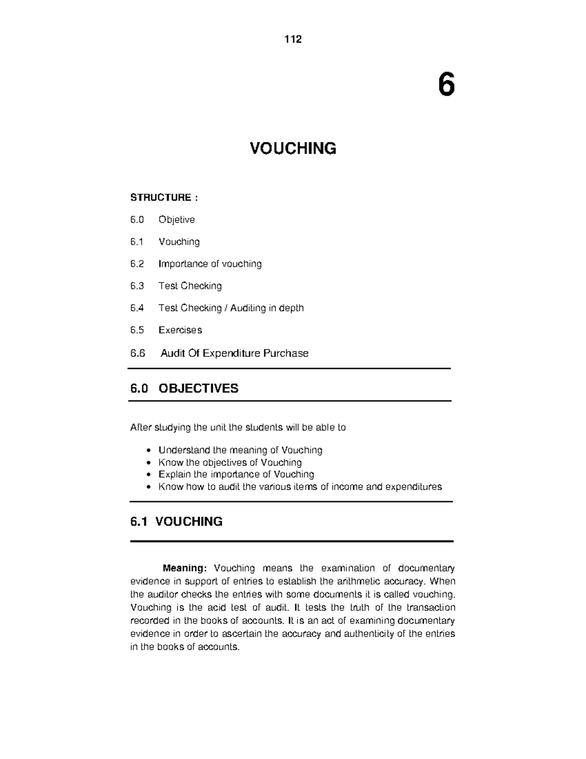 Test Checking Vs Statistical Sampling 6 Vouching Structure 6 Objetive 6 Vouching 6
