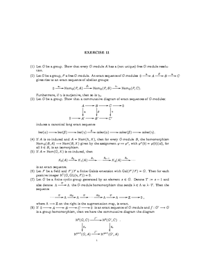 235510 exercise 1 - EXERCISE I (1) Let be a field extension of degree n ...