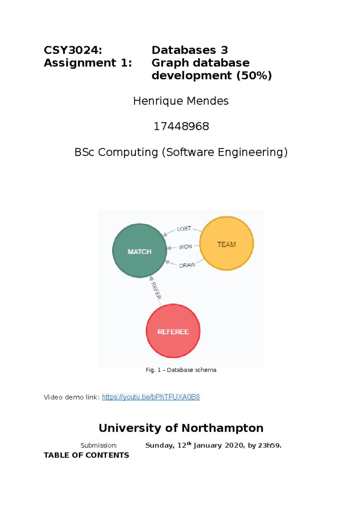 DB3 Report - CSY3024: Databases 3 Assignment 1: Graph database ...
