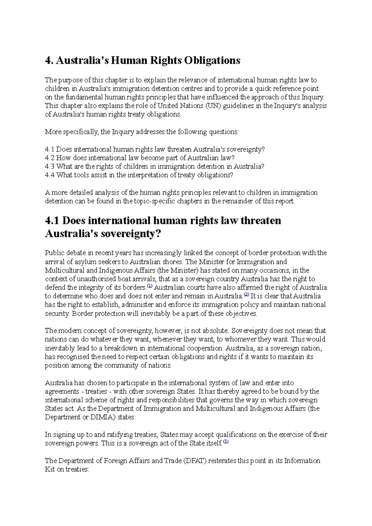 Human rights international law and australian law - 4. Australia's ...