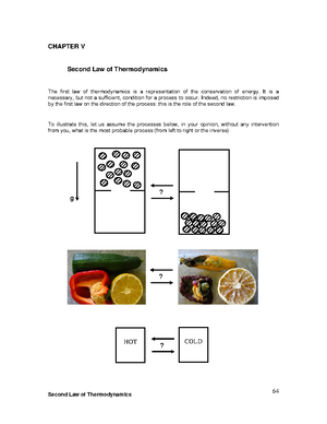 Second Law of Thermodynamics Notes - The Second Law of Thermodynamics ...