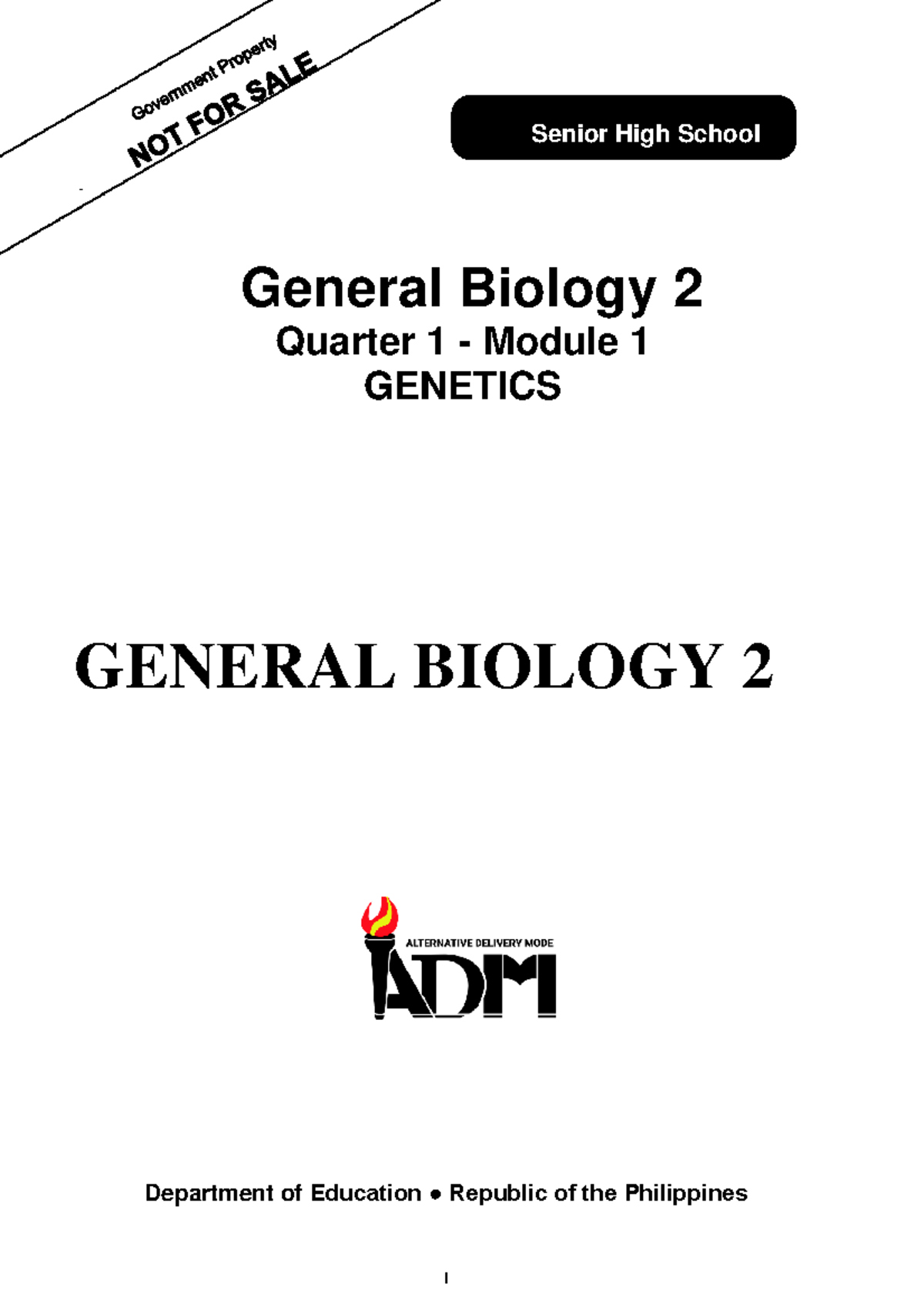 Module 1 Genetics Cagayan - NOT General Biology 2 Quarter 1 - Module 1 ...