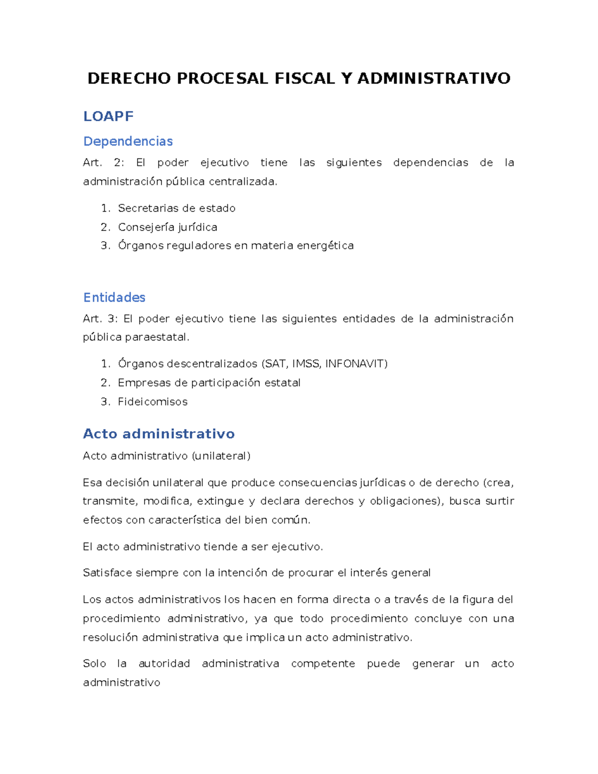 Procesal Administrativo Y Fiscal - DERECHO PROCESAL FISCAL Y ...
