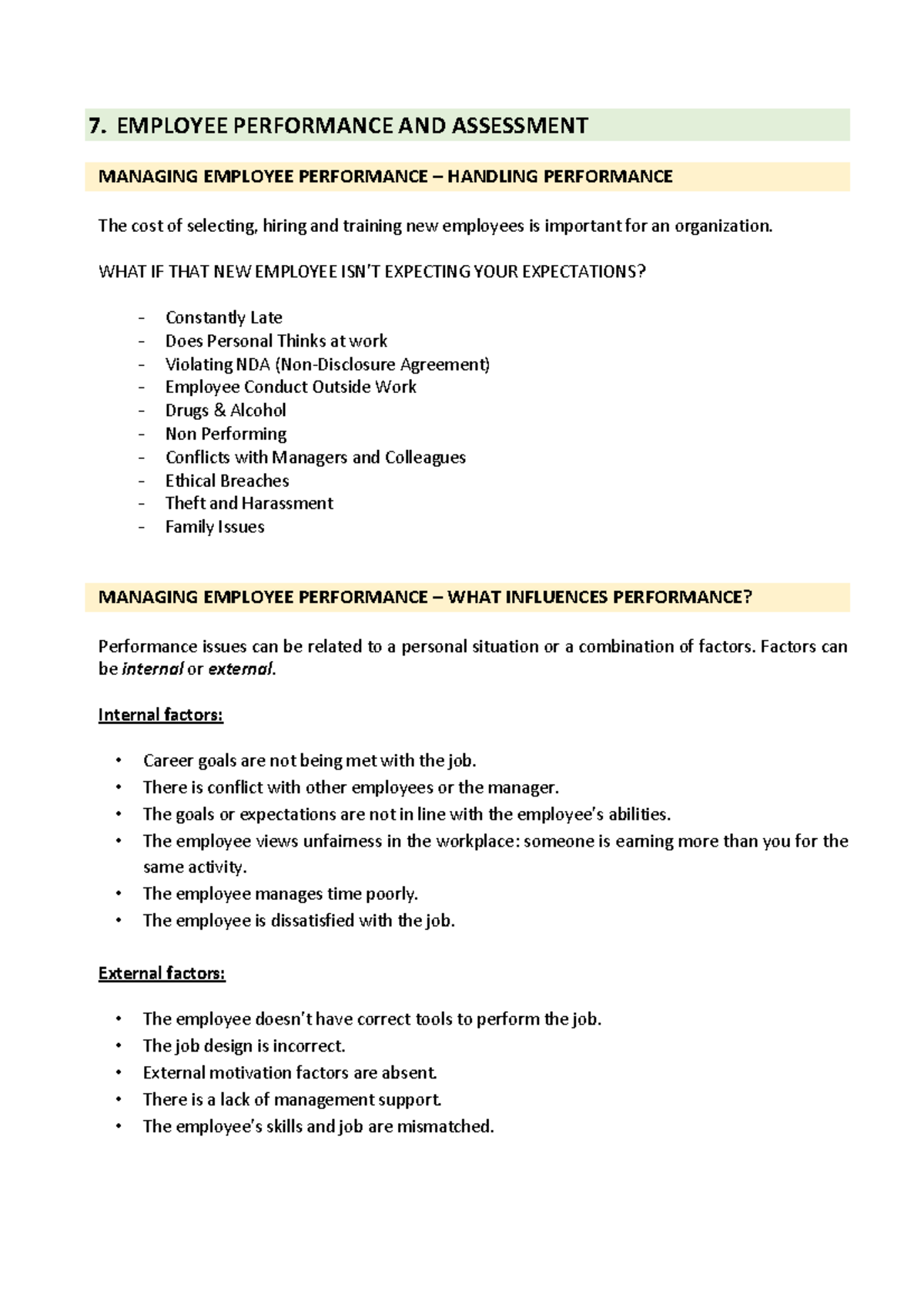 Employee Performance and Assessment - 7. EMPLOYEE PERFORMANCE AND ...