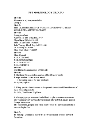 DCHP Ngữ nghĩa-Ngữ dụng học - TRƯỜNG ĐẠI HỌC NHA TRANG Khoa: Ngoại Ngữ Bộ môn: Biên Phiên Dịch ...