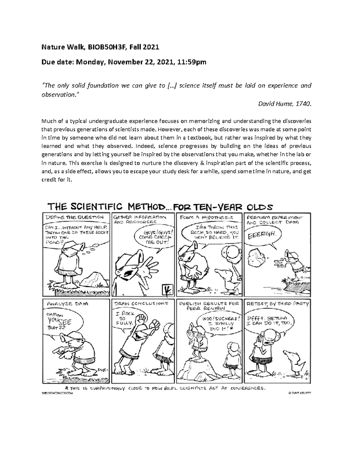 BIOB50 Fall 2021 - Nature Walk Assignment - BIOB50 - U of T - Studocu