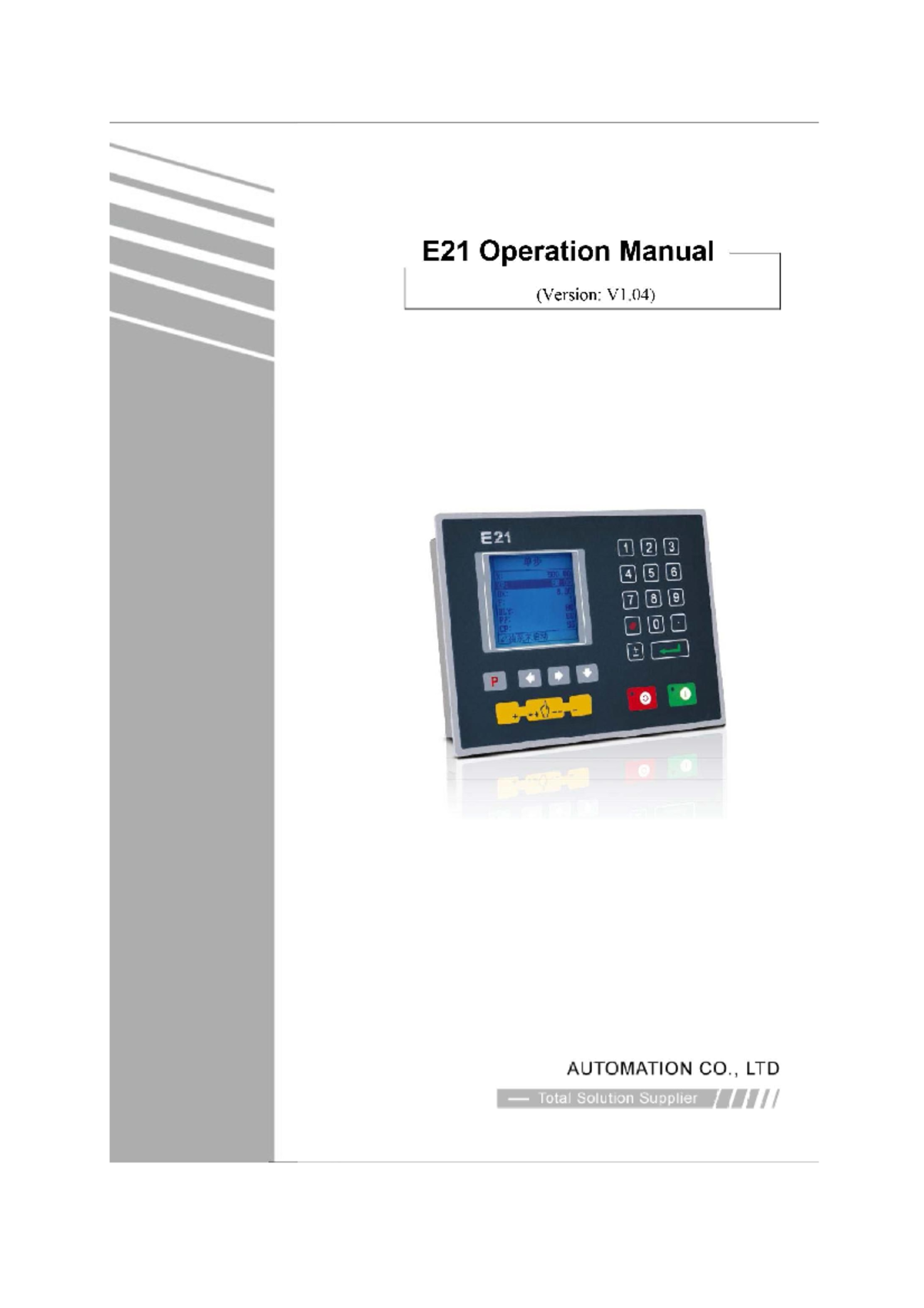 E21 Operation Manual - resumen - Campos electromagnéticos - Studocu