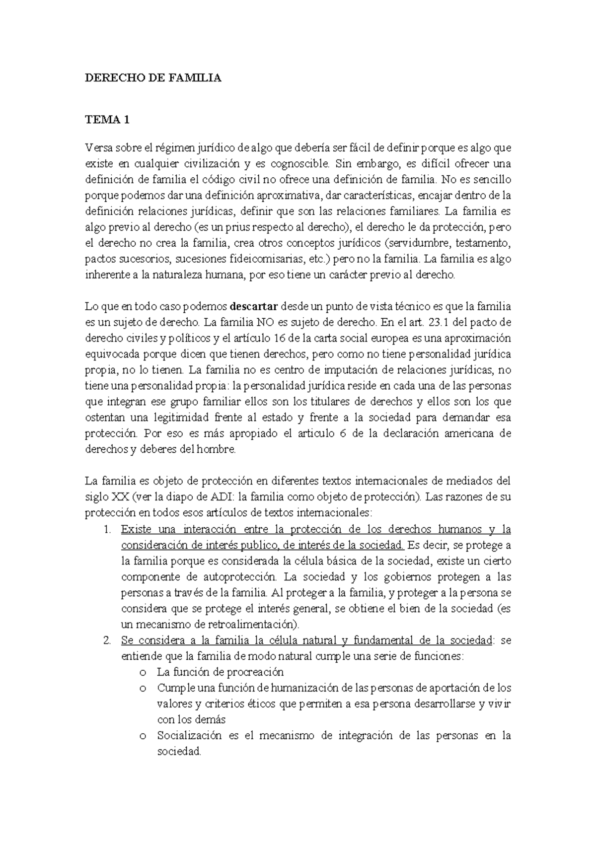 Familia - Warning: TT: undefined function: 32 DERECHO DE FAMILIA TEMA 1 Versa sobre el régimen ...