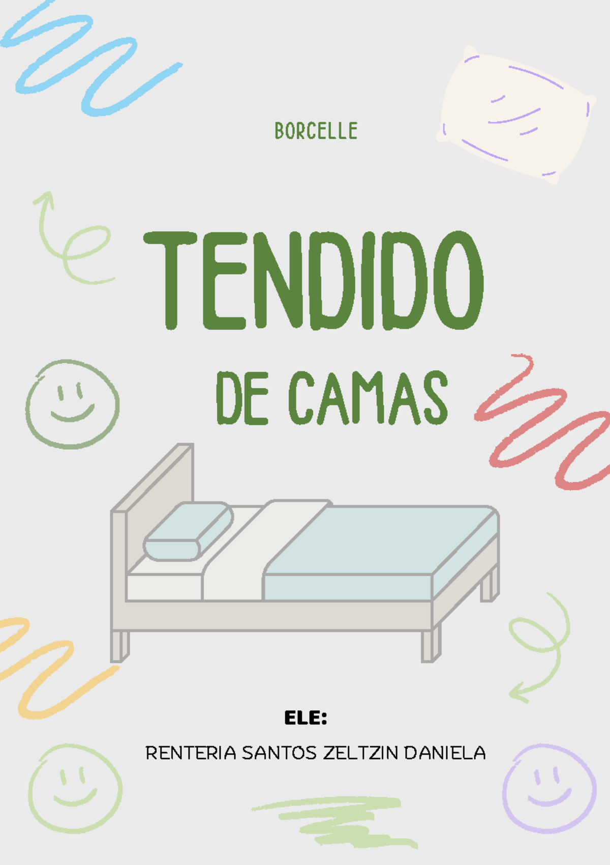 A4 Portada Manual Trabajo Creativo Artístico Multicolor - TENDIDO DE ...