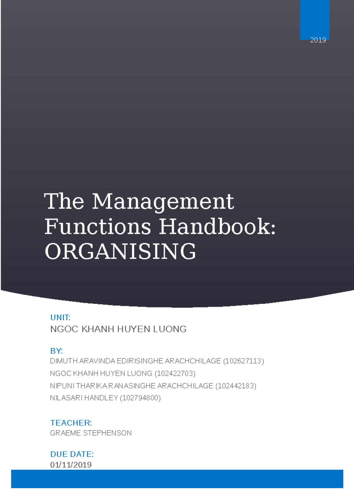 Organising Handbook - The Management Functions Handbook: ORGANISING ...