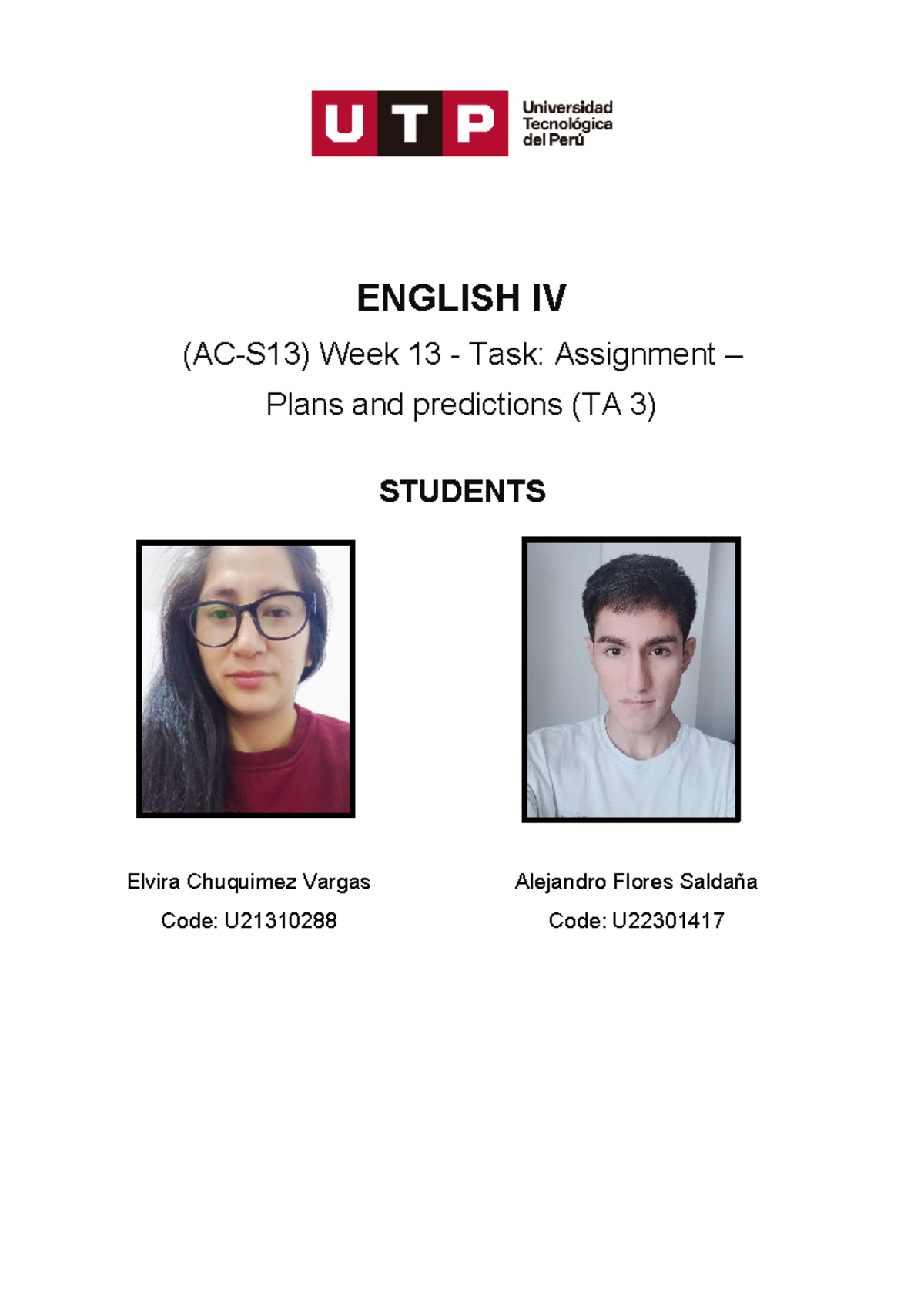 WEEK13 TA3 Alejandro Flores Elvira Chuquimez - ENGLISH IV (AC-S13) Week 13 - Task: Assignment ...